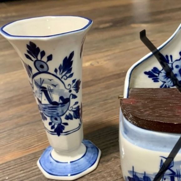 royal delft | Accents | Vintageroyal Delft Blue Porcelain Vase | Poshmark